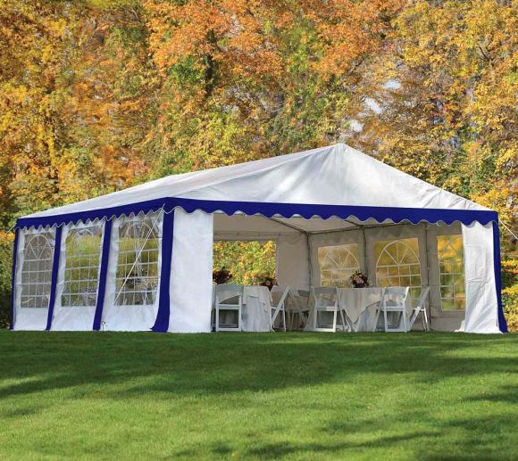 ShelterLogic Pavillon wei 223 blau 610x610 cm mygardenhome