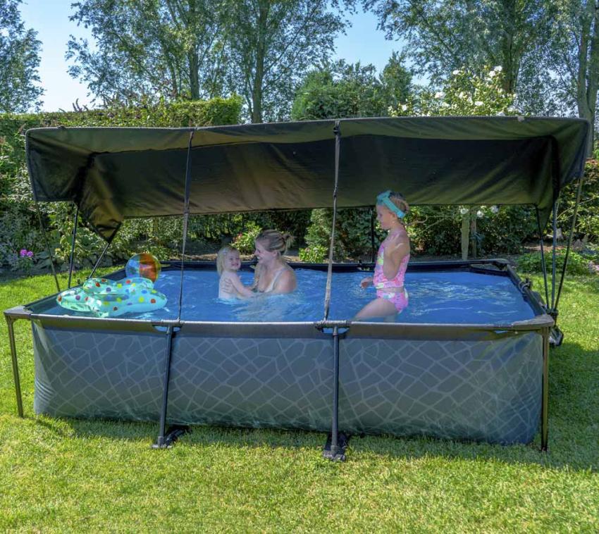 Exit Pool Sonnensegel rechteckig | Schwarz | 220x150x85 cm mygardenhome