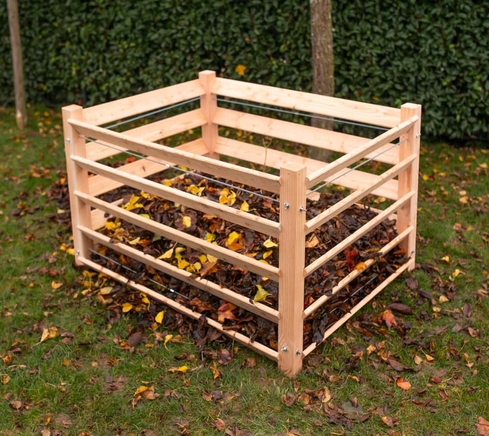 Westmann Holz Komposter Konni L | Lärchenholz | Natur | 100x130x80 cm ...