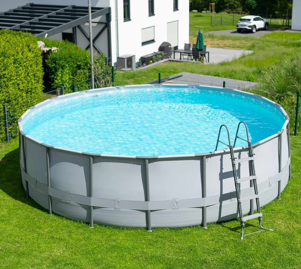 Summer Waves Elite Frame Pool | Aufstellpool rund | Komplettset | Grau ...