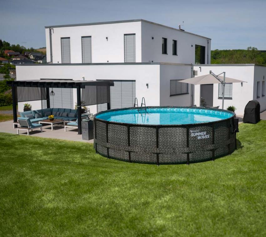 Summer Waves Elite Frame Pool | Aufstellpool rund | Komplettset ...