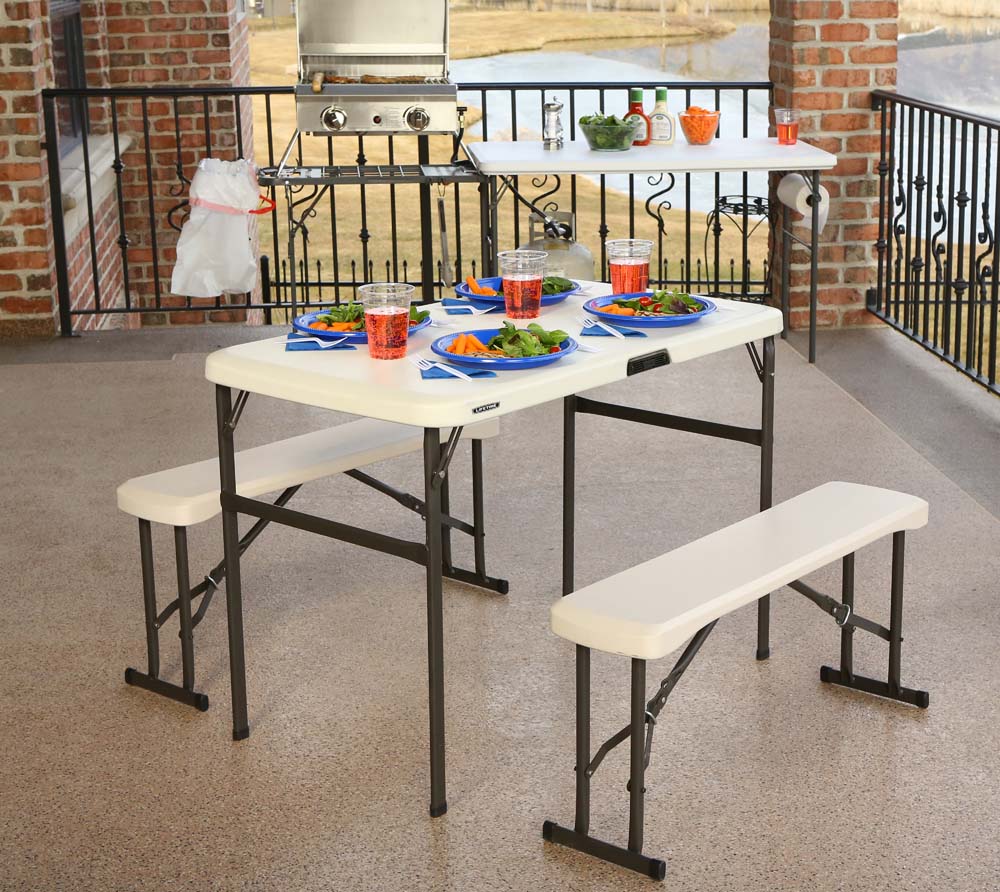 Lifetime Partytisch Bistrotisch Klapptisch | Weiß | 107x61x72 cm ...