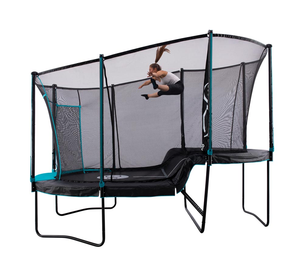 TP Toys Stahl Trampolin Infinity | inkl. Sicherheitsnetz | Schwarz/Blau ...