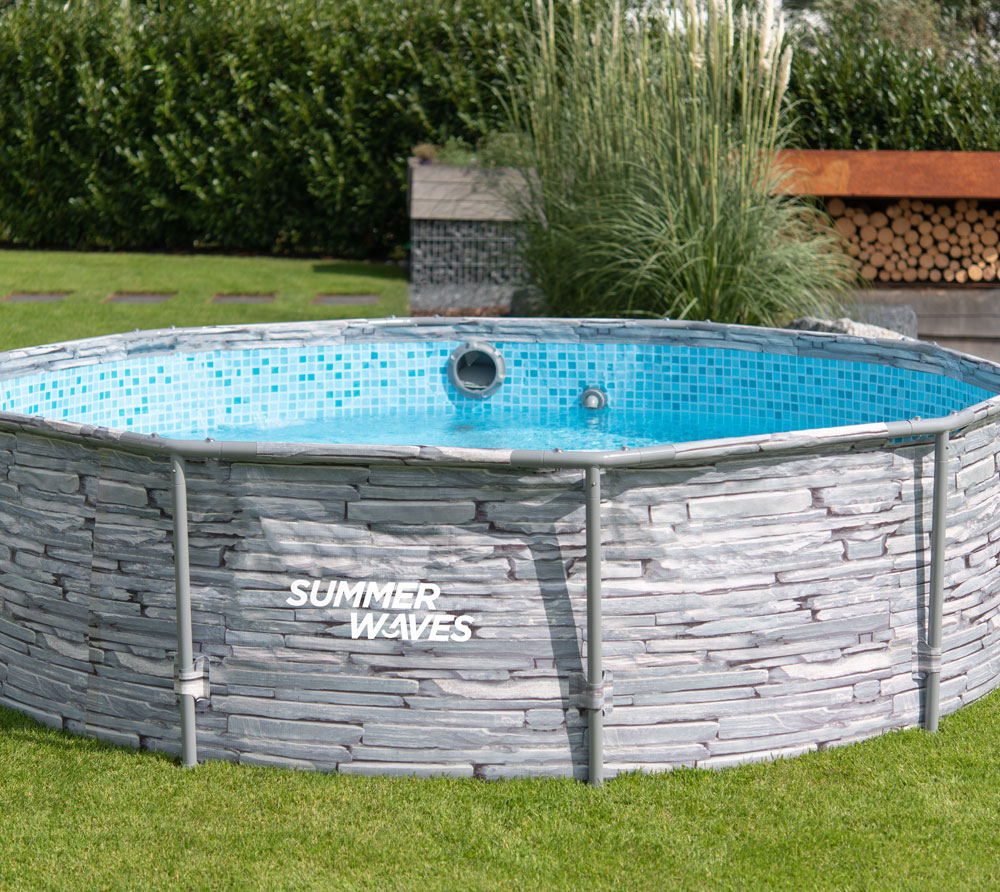 Summer Waves Active Frame Pool | Aufstellpool rund | inkl. Zubehör ...